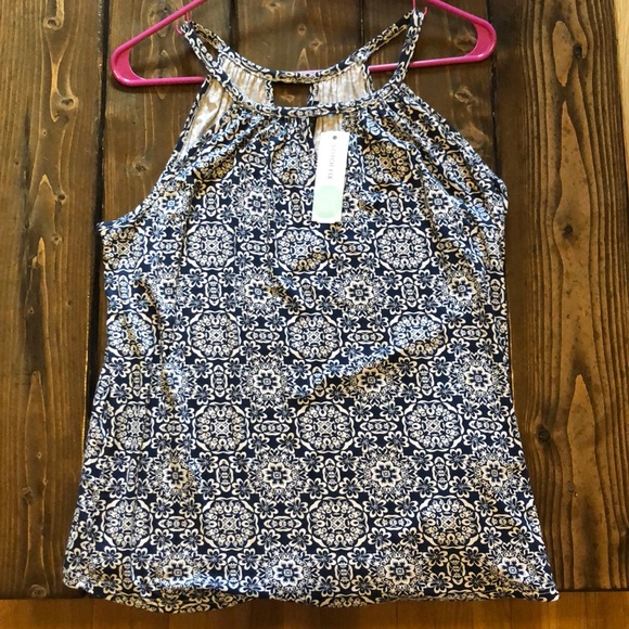 Tops | Size 1x Papermoon Elaria Keyhole Knit Top Navy | Poshmark